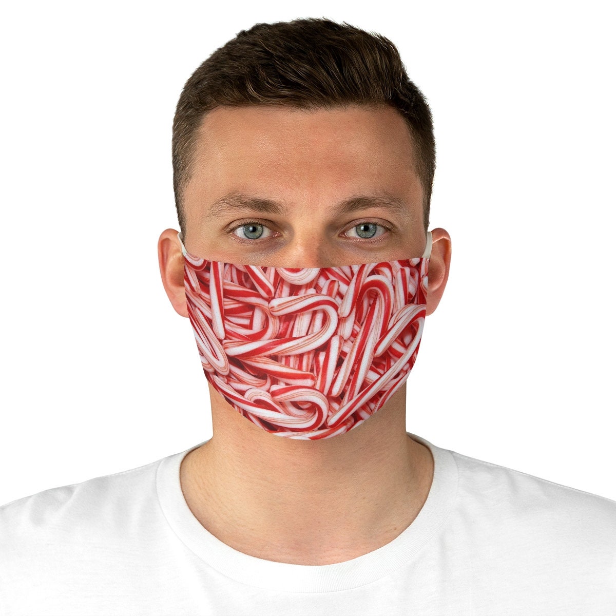 Candy Cane Face Mask Candy Cane Mask Christmas Face Mask | Etsy