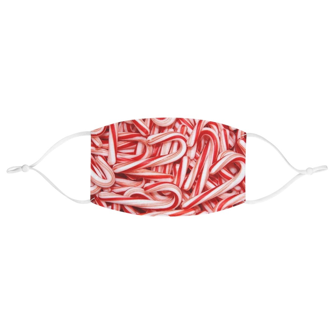 Candy Cane Face Mask, Candy Cane Mask, Christmas Face Mask, Adult ...