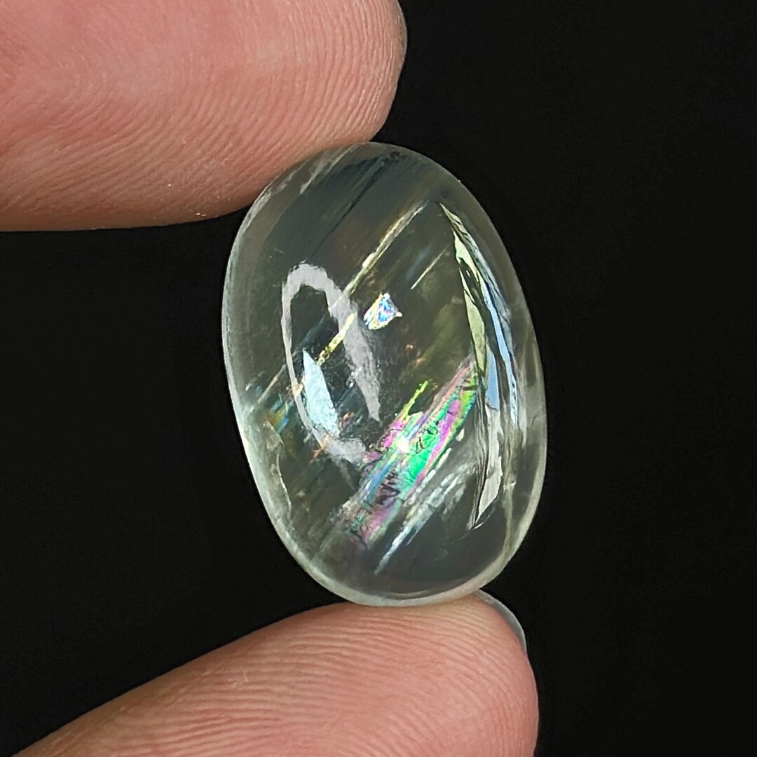 21x14x6mm, Malawi Moonstone Cabochon, Rainbow Moonstone Gemstone ...