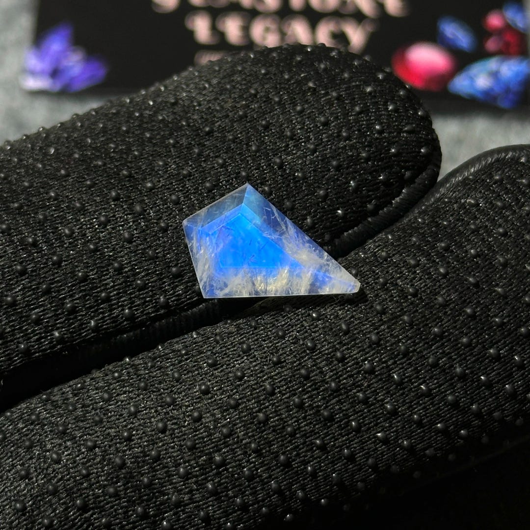 20x13x5mm, Rainbow Moonstone Table Cut Stone, Natural Moonstone Step ...
