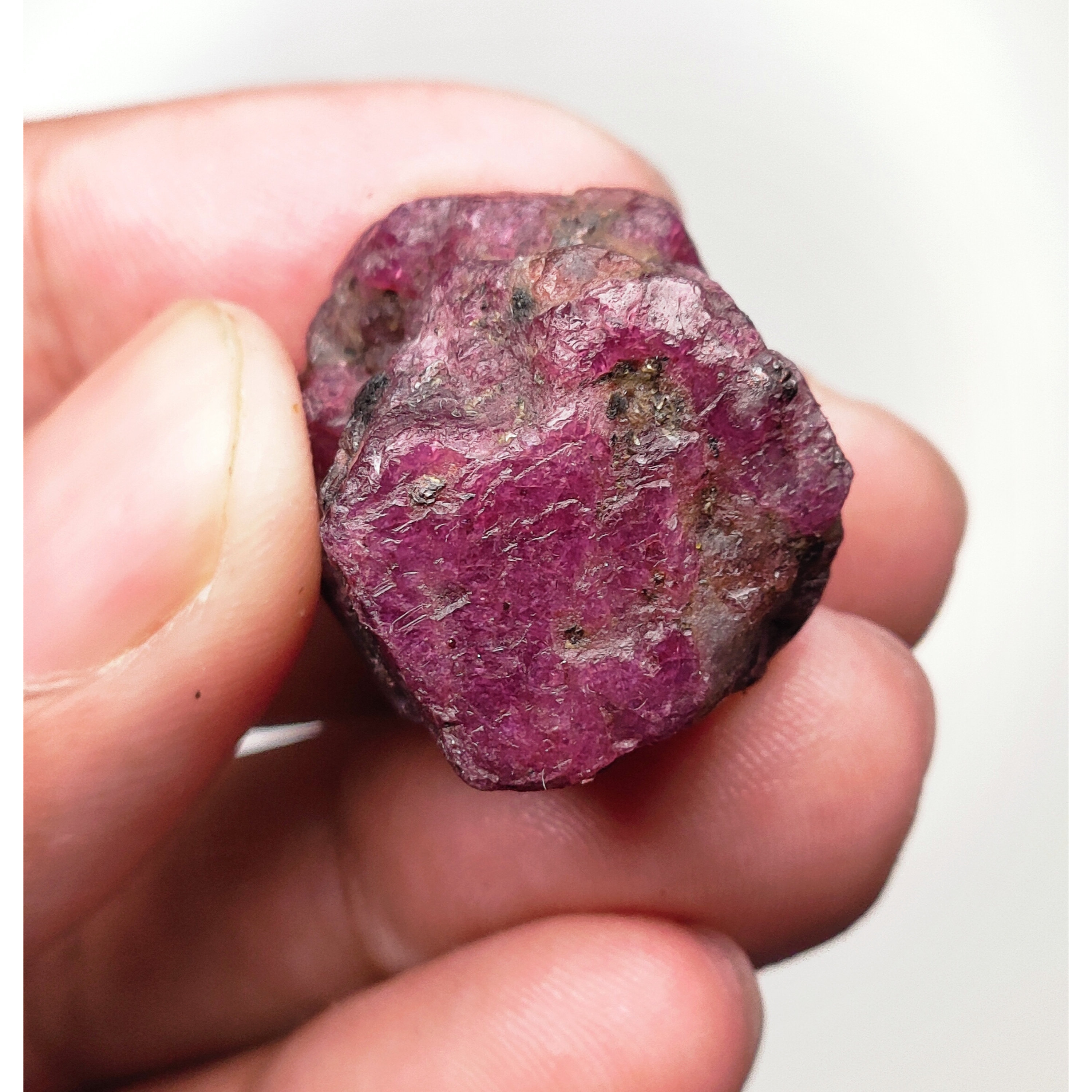 24x20x17mm, African Ruby Raw Stone, Untreated Ruby Crystals, Red Ruby ...
