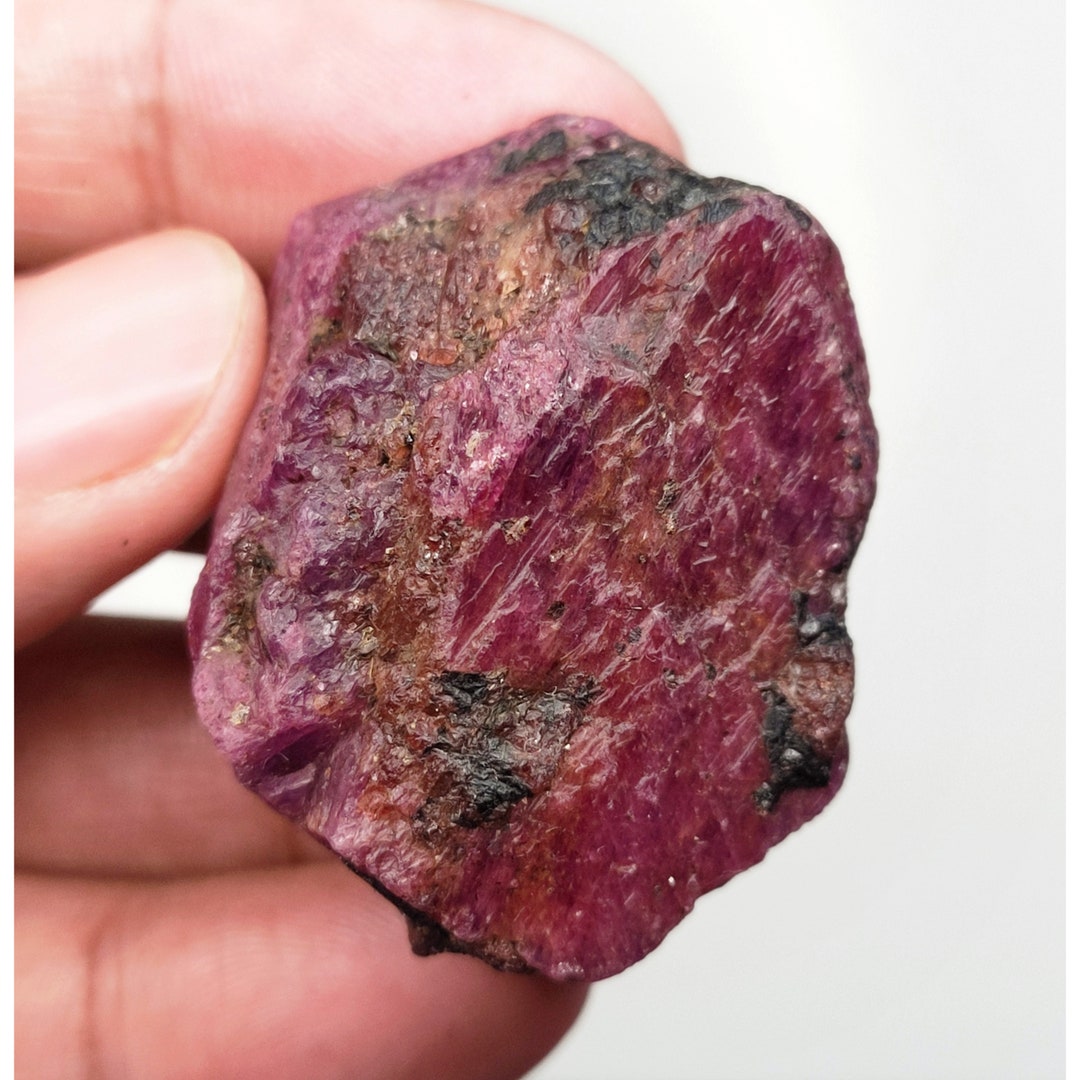 39x29x27mm, African Ruby Raw Stone, Untreated Ruby Crystals, Red Ruby ...