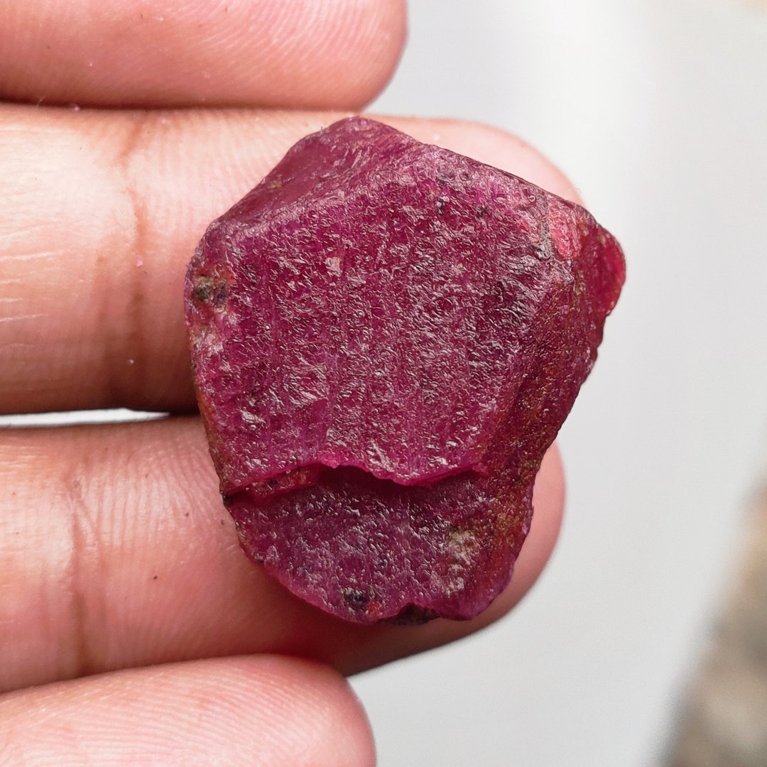 23x21x12mm, African Ruby Raw Stone, Untreated Ruby Crystals, Red Ruby ...
