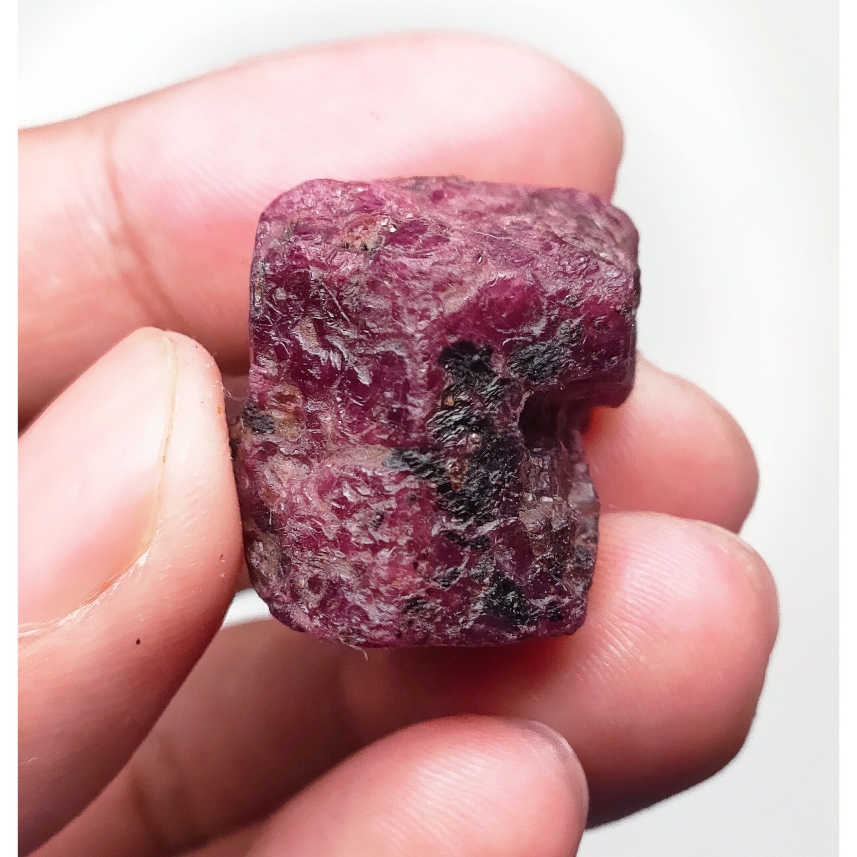 24x20x17mm, African Ruby Raw Stone, Untreated Ruby Crystals, Red Ruby ...