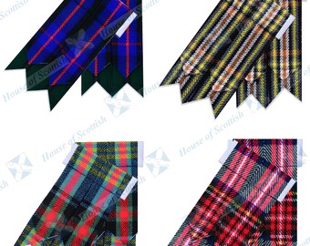Scottish Kilt Hose Socks Flashes in Various Tartans / Acrylic Wool Tartan Flashers - Etsy