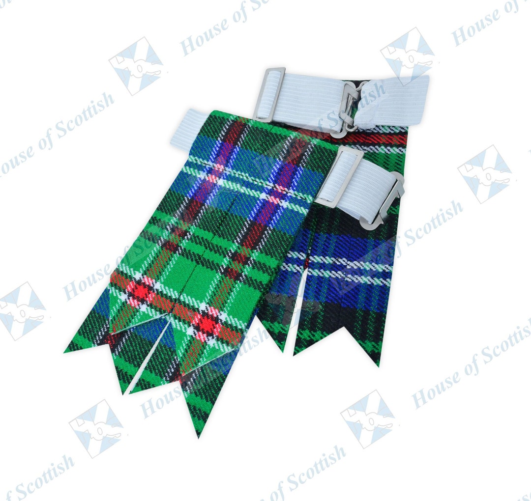 Scottish Kilt Hose Socks Flashes Made of KERBY/KIRBY Tartan / Acrylic Wool Tartan Flashers by ...