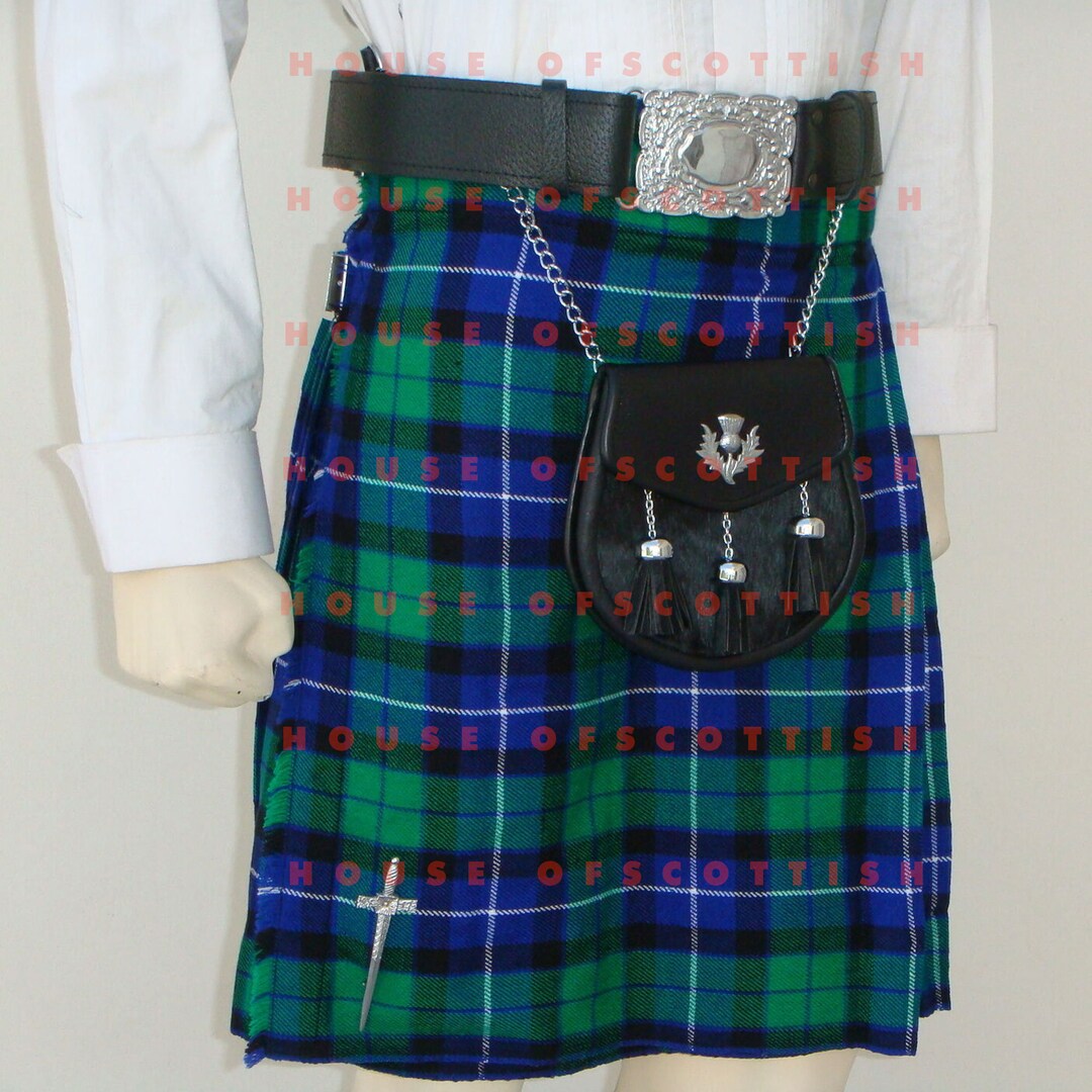 Scottish Men's Kilt Set | Freedom Tartan Heavy Kilt | Kilt Pin ...