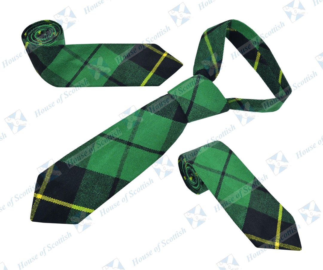 Men's Scottish Wallace Hunting Tartan Neck Tie / Acrylic Wool Tartan ...