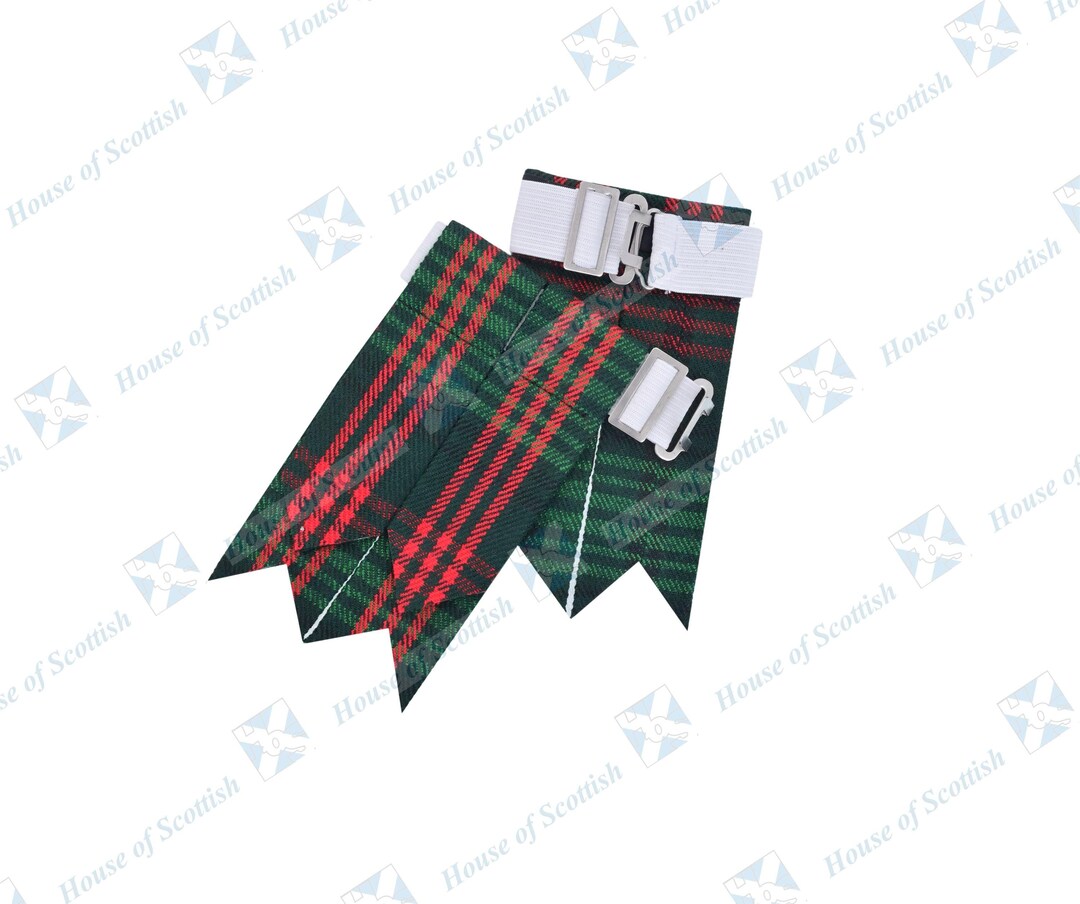 Scottish Kilt Hose Socks Flashes Ross Hunting Tartan / Acrylic Wool Tartan Flashers by House of ...