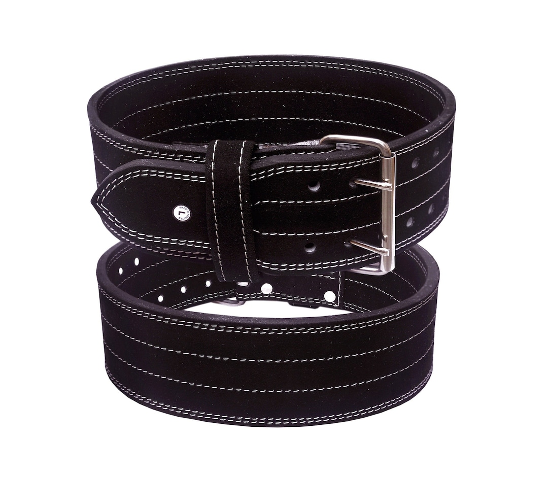 WEIGHT POWERLIFTING BELT | Power Weight Lifting Double Prong Leather ...