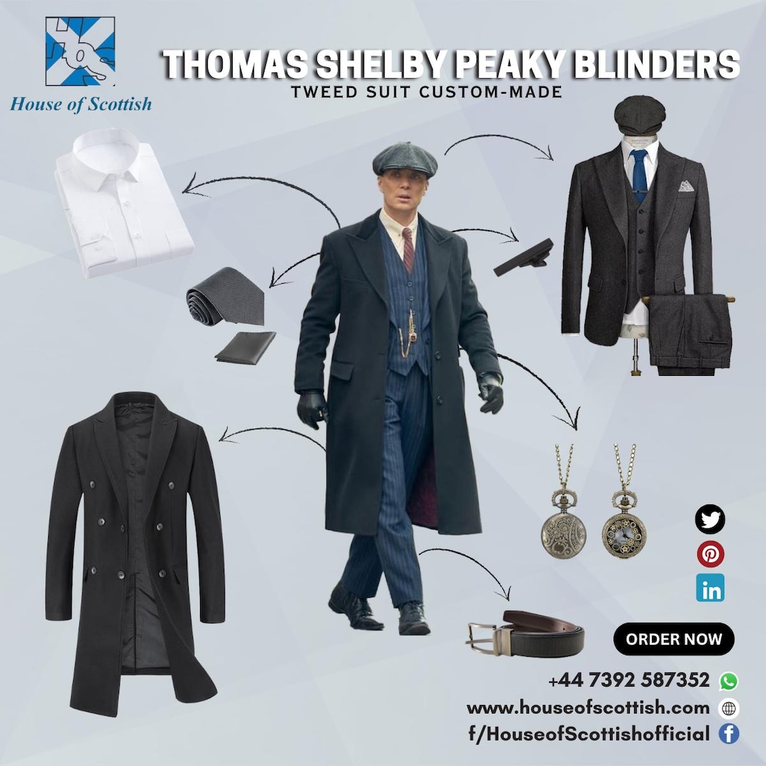 Thomas Shelby Peaky Blinders Complete Outfit – Classic 1920s Vintage ...