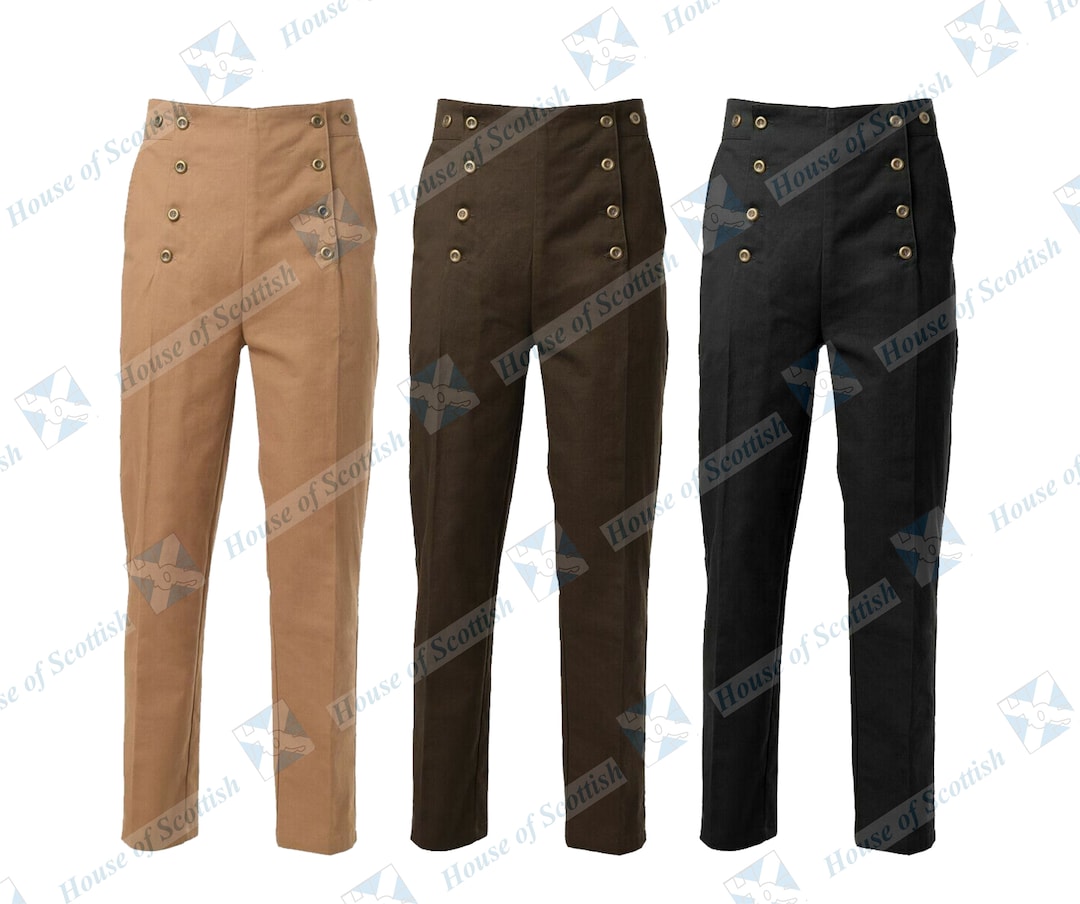 Men's Custom Made Victorian Pants Historical Regency Fashion Breeches ...