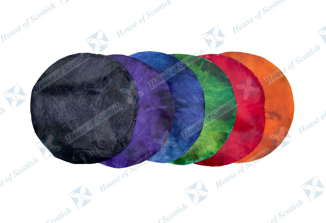 COLOURED GOAT SKIN Drum Heads, Irish Bodhran, Native Frame, Shamanic ...