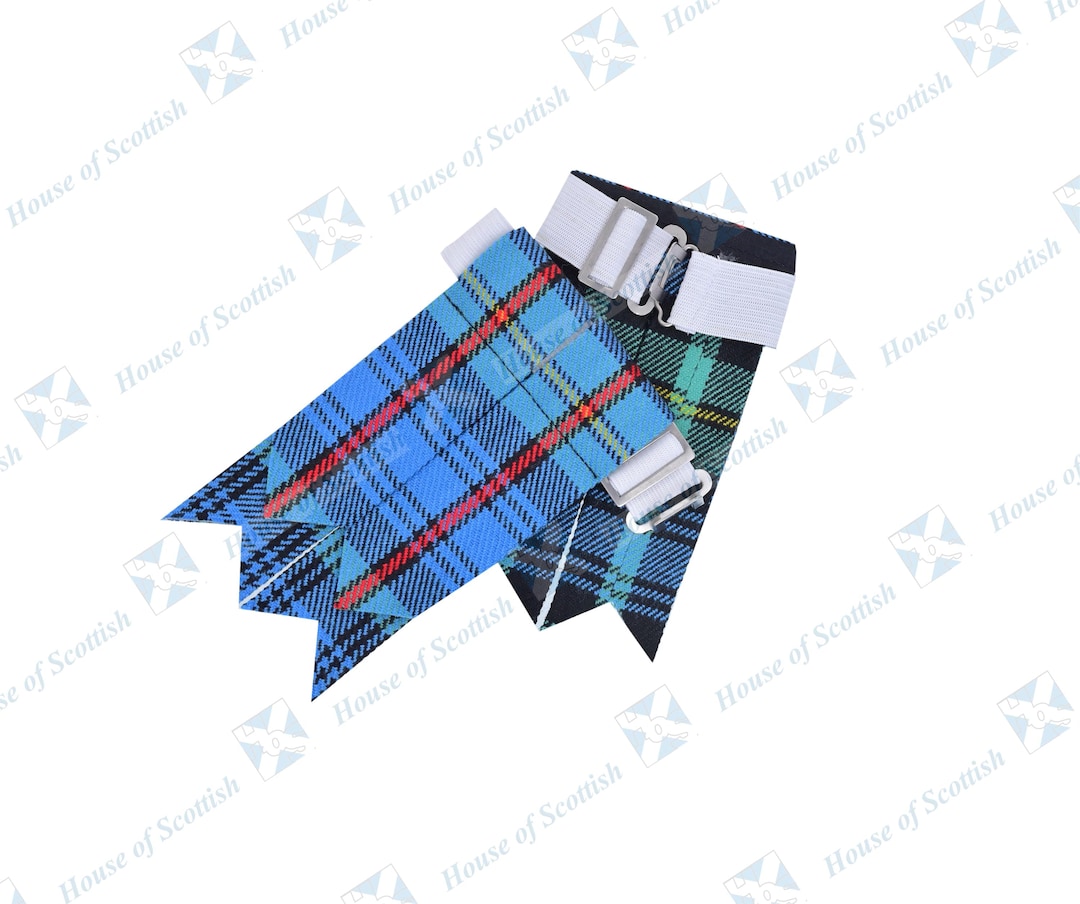 Scottish Kilt Hose Socks Flashes Baillie Ancient Tartan / Acrylic Wool Tartan Flashers by House ...