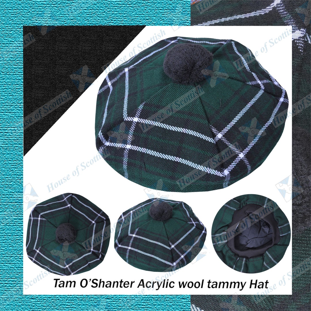 Maclean Hunting Tartan TAM O' SHANTER Hat | Bonnet Beret Balmoral ...