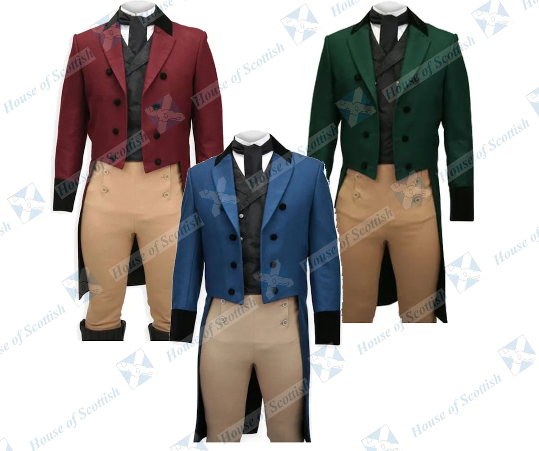 Men's Custom Made REGENCY TAILCOAT | Victorian Vintage Tailcoat ...