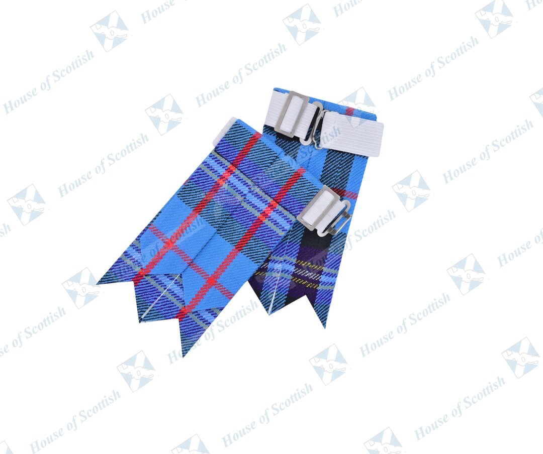 Scottish Kilt Hose Socks Flashes Masonic Tartan / Acrylic Wool Tartan Flashers by House of ...