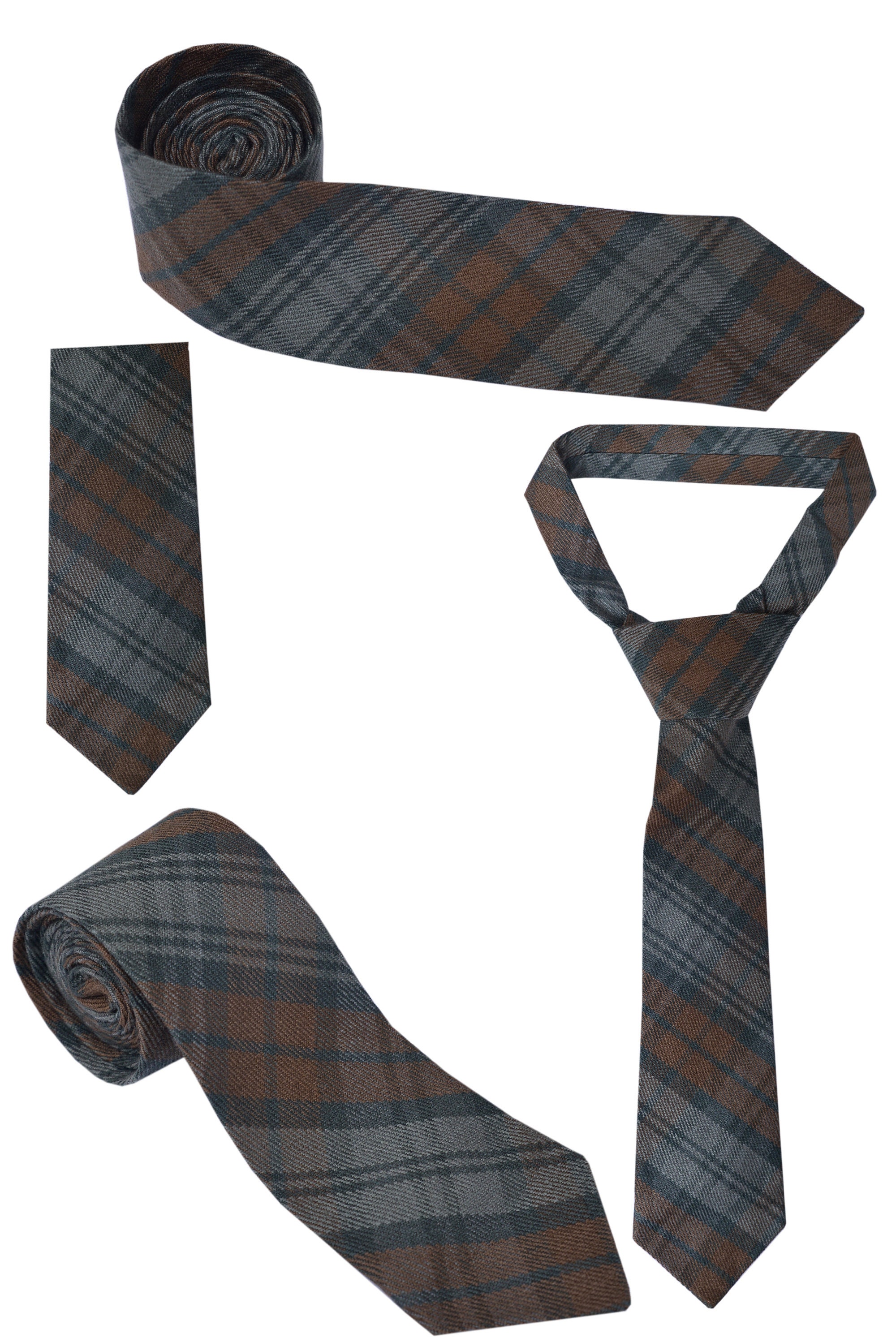 Men's Scottish Black Watch Weathered Tartan Neck Tie / | Etsy