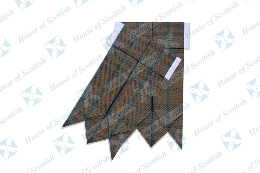 Scottish Kilt Hose Socks Flashes Black Watch Weathered Tartan / Acrylic Wool Tartan Flashers by ...