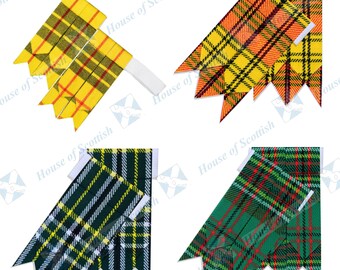 Scottish Kilt Hose Socks Flashes in Various Tartans / Acrylic Wool Tartan Flashers - Etsy
