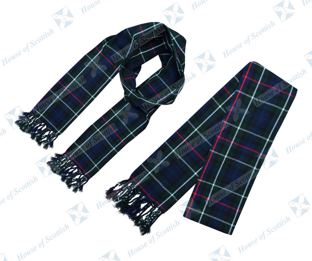 Unisex Scottish Mackenzie Tartan Scarf/sash Plaid 90/64 Inch Long With ...