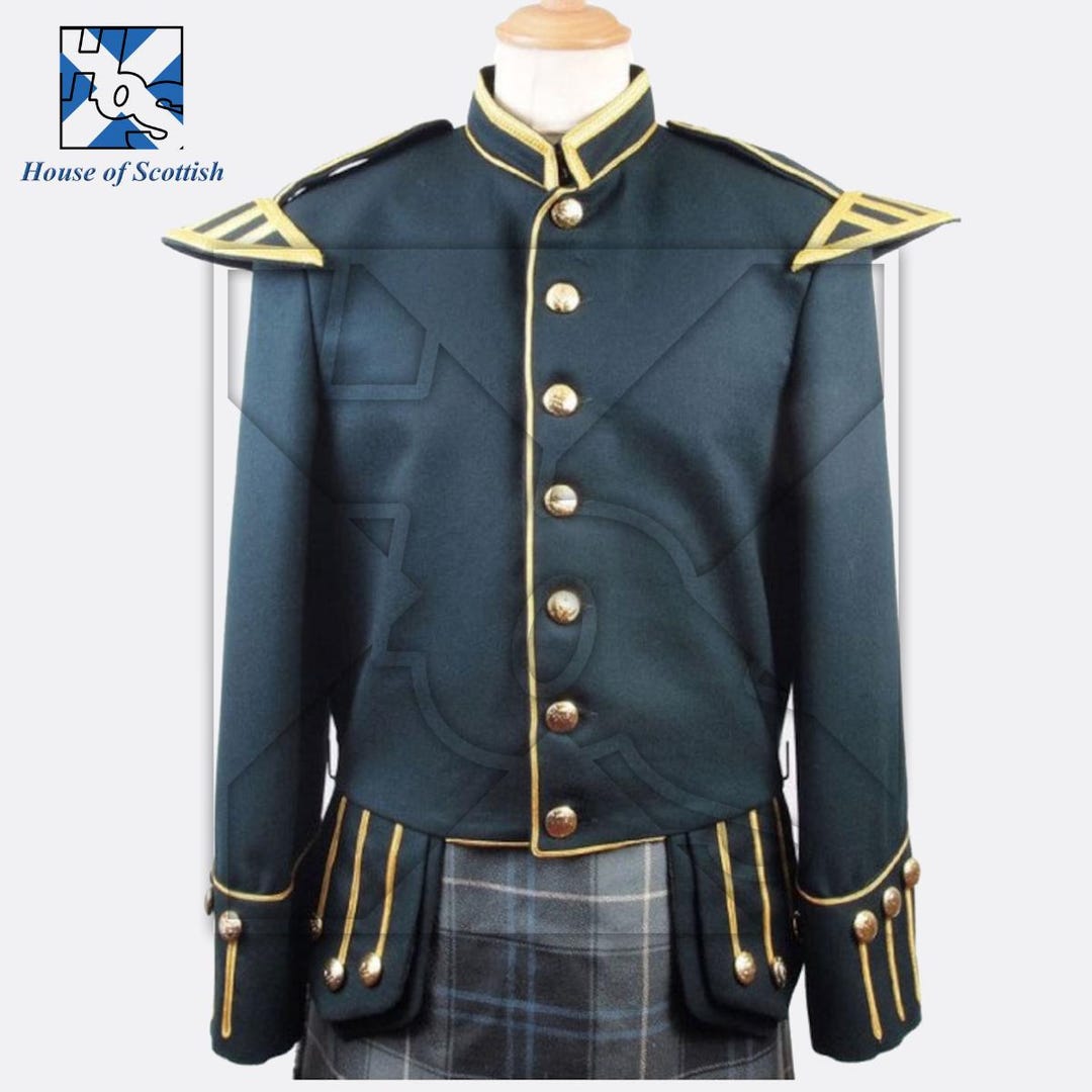 Scottish Military Doublet Jacket – Highland Dress Drummer Piper Kilt ...