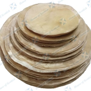 Calf / Buffalo Rawhide Drum Heads Natural Finish | Hand-selected for ...
