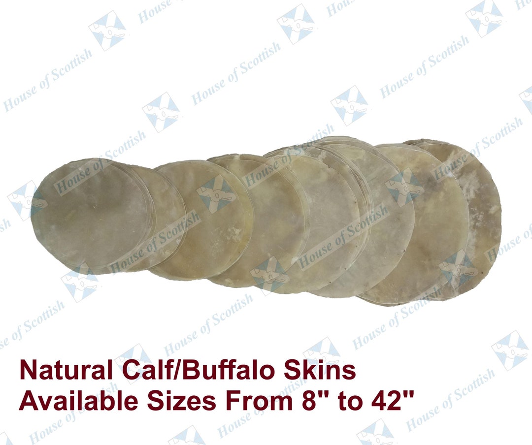 Calf / Buffalo Rawhide Drum Heads Natural Finish | Hand-selected for ...