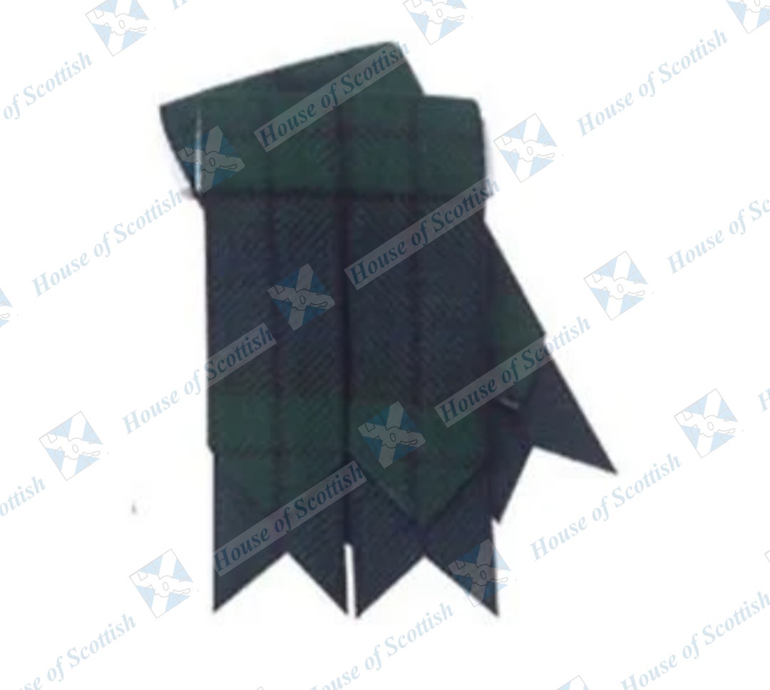 Scottish Kilt Hose Socks Flashes Made of Black Watch Tartan / Acrylic Wool Tartan Flashers by ...