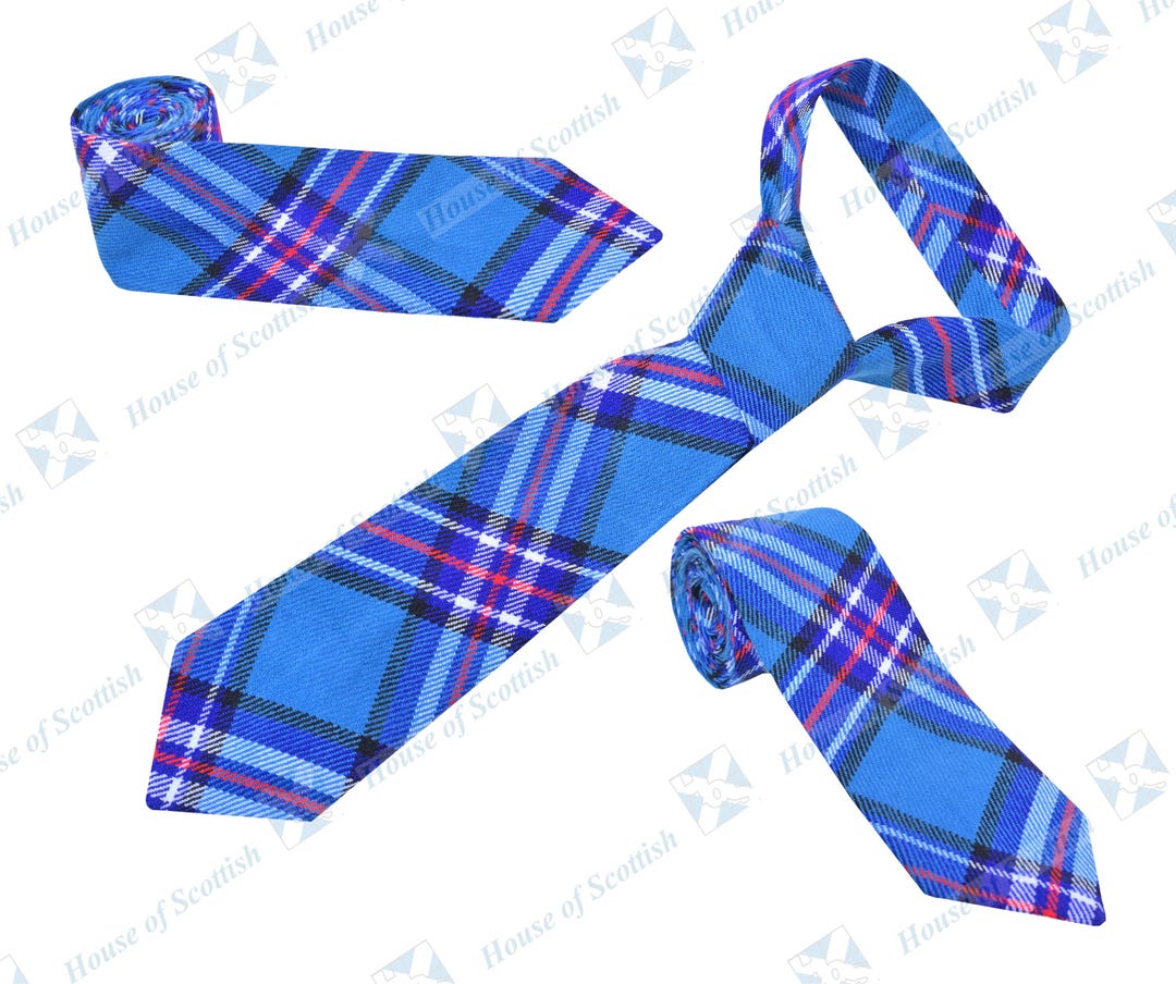 Men's Scottish Rangers Tartan Neck Tie / Acrylic Wool Tartan Necktie by ...