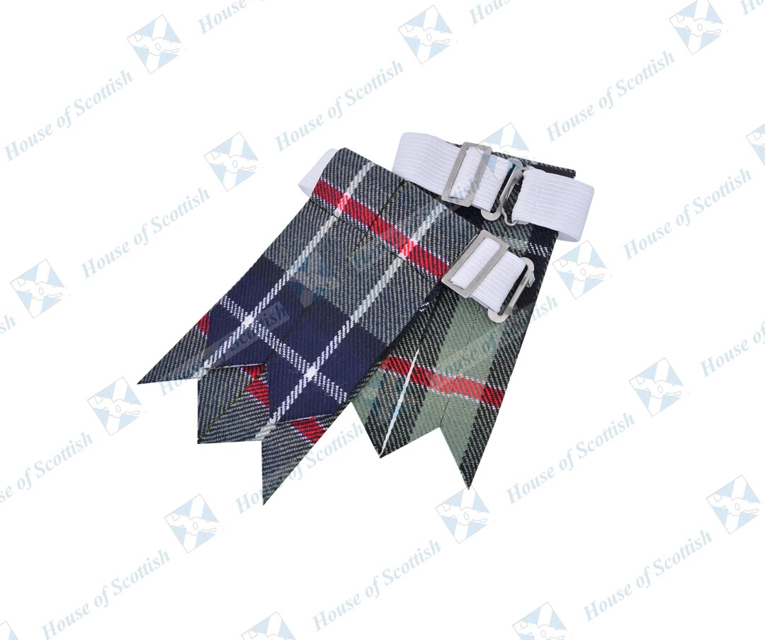 Scottish Kilt Hose Socks Flashes Jones Family Tartan / Acrylic Wool Tartan Flashers by House of ...