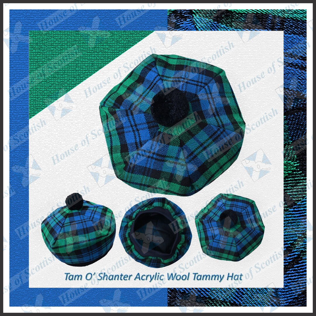 Campbell Ancient Tartan TAM O' SHANTER Hat Bonnet Beret Balmoral ...
