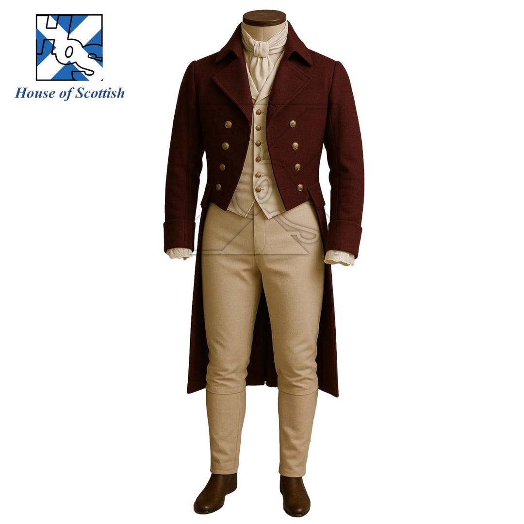 Regency Men’s Tailcoat and Costume – Victorian Vintage Gentleman’s Coat ...