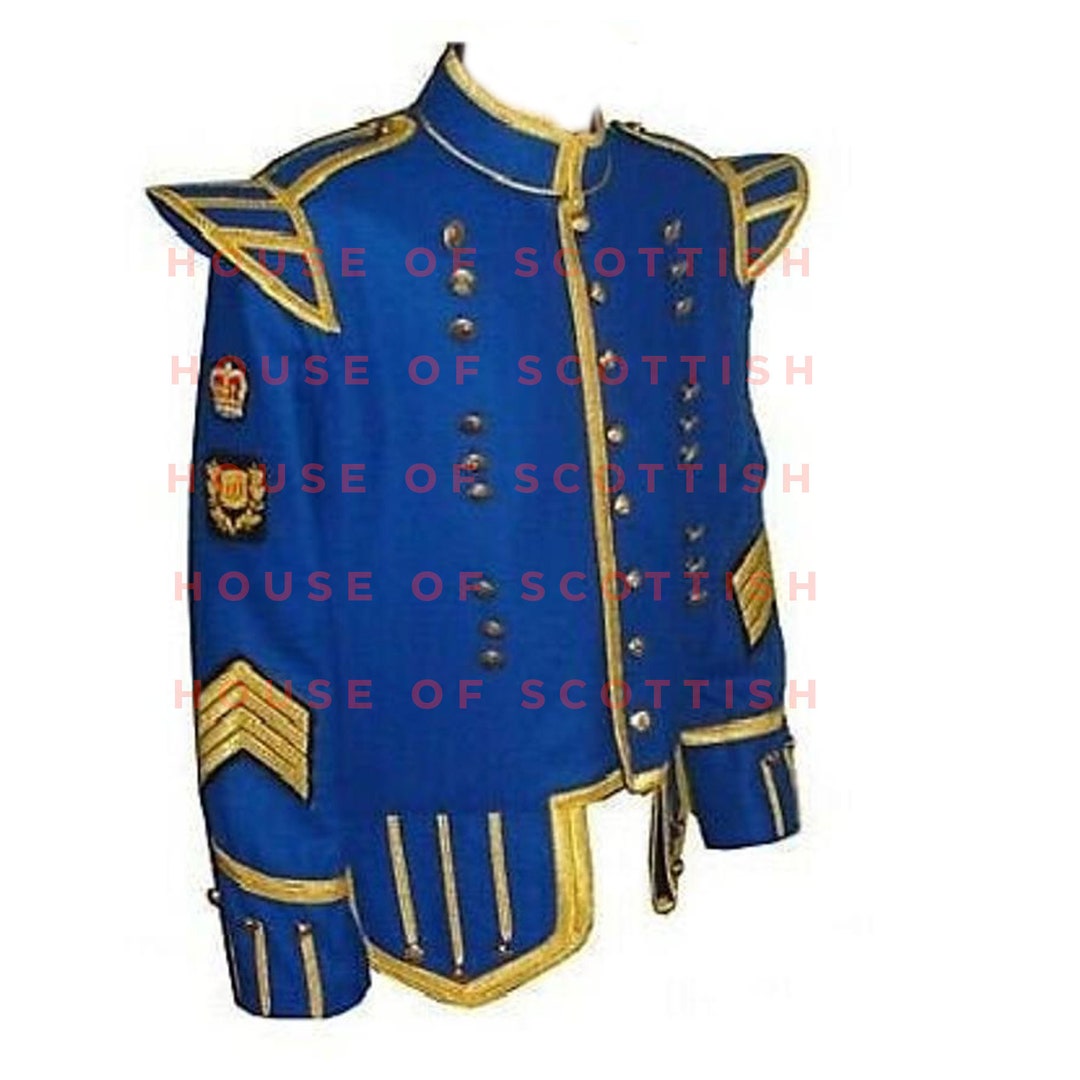 Scottish Military Doublet Jacket – Highland Dress Drummer Piper Kilt ...