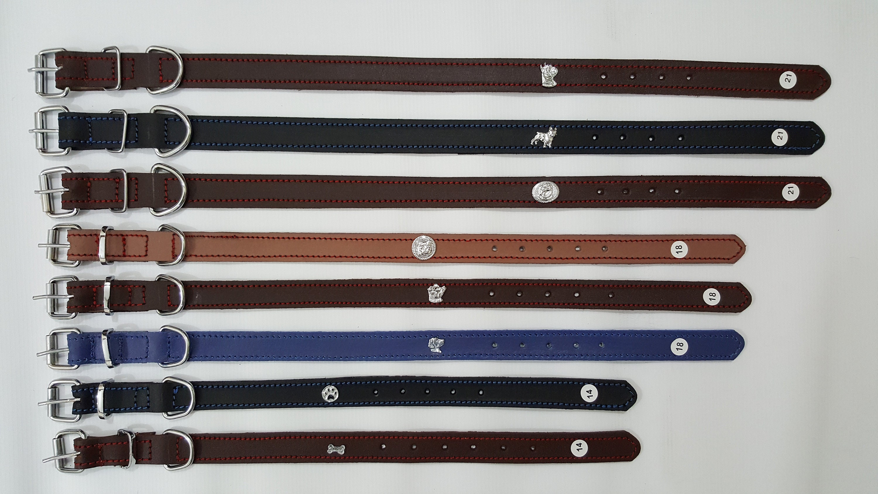 Lot of 10-pieces Dog Belt Made of Real Leather With Different - Etsy UK
