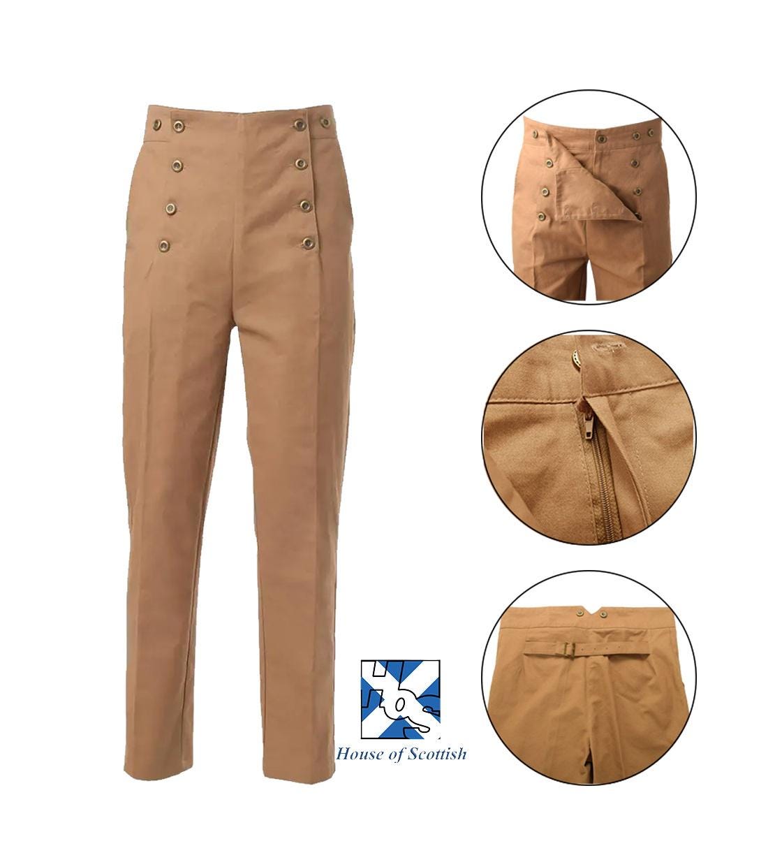 Victorian Pants With Extenders | Regency Period Fall Front Breeches ...