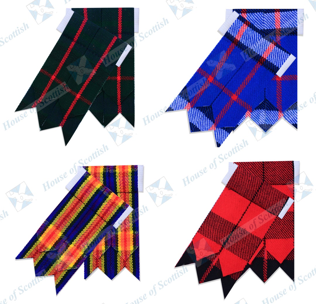 Scottish Kilt Hose Socks Flashes in Various Tartans / Acrylic Wool Tartan Flashers by House of ...