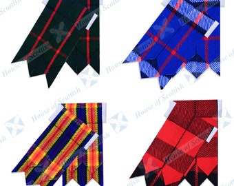 Scottish Kilt Hose Socks Flashes in Various Tartans / Acrylic Wool Tartan Flashers - Etsy