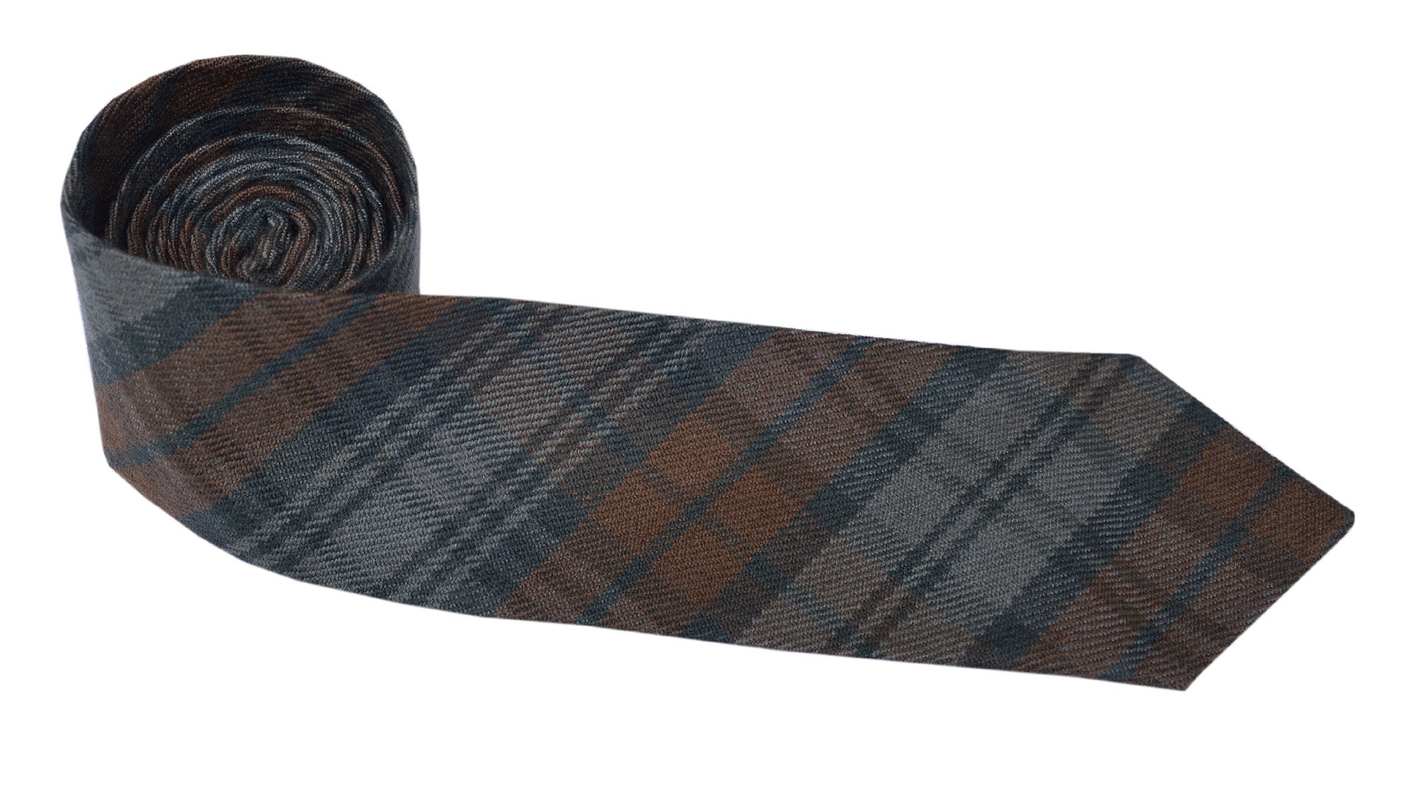 Men's Scottish Black Watch Weathered Tartan Neck Tie / | Etsy