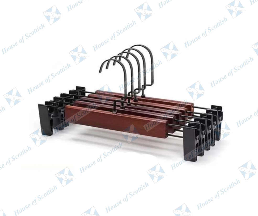 Wooden Kilt Hanger With Long Sturdier Adjustable Clips for Kilts Coat ...