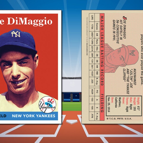 Joe Dimaggio - Etsy