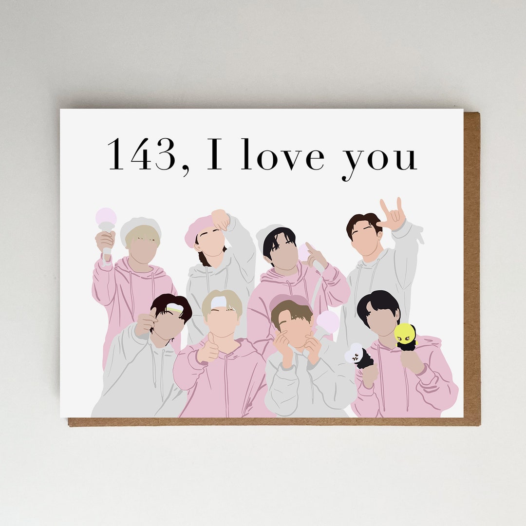 Stray Kids Greeting Card Stray Kids 143 I Love You Stray Kids Stray ...