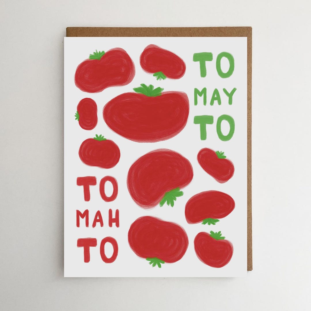 Tomato Card | Any Occasion Card - Etsy