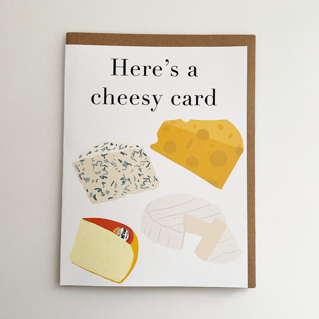 Cheesy Card Greeting Card | Here's a Cheesy Card Greeting Card | Cheese ...