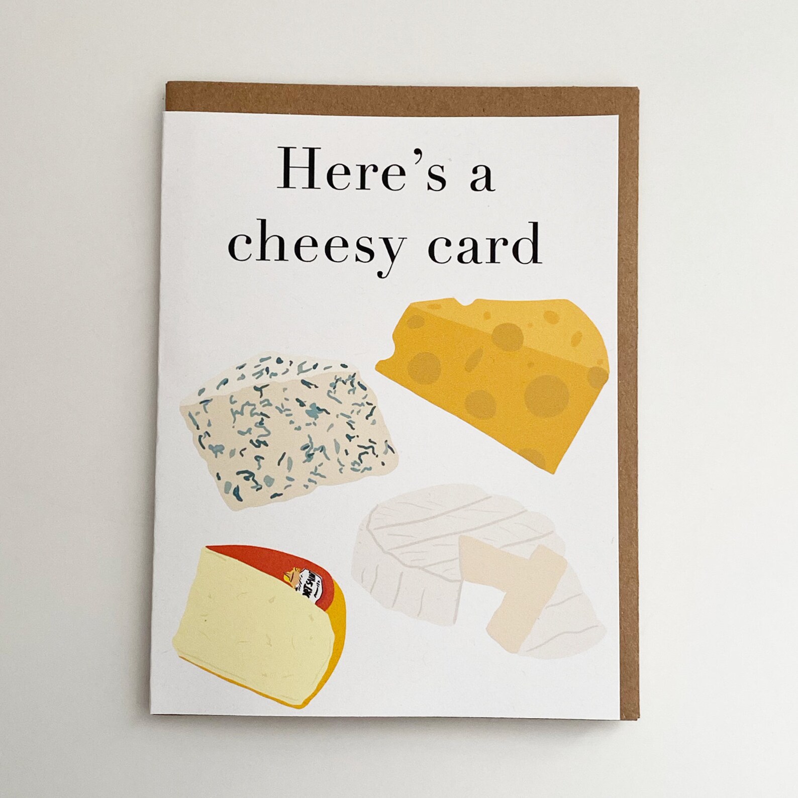 Cheesy Card Greeting Card Here's a Cheesy Card Greeting - Etsy