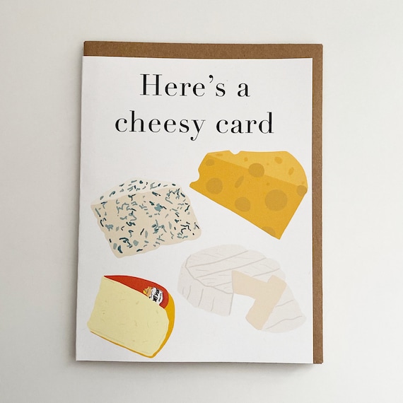 Cheesy Card Greeting Card Here's a Cheesy Card Greeting | Etsy