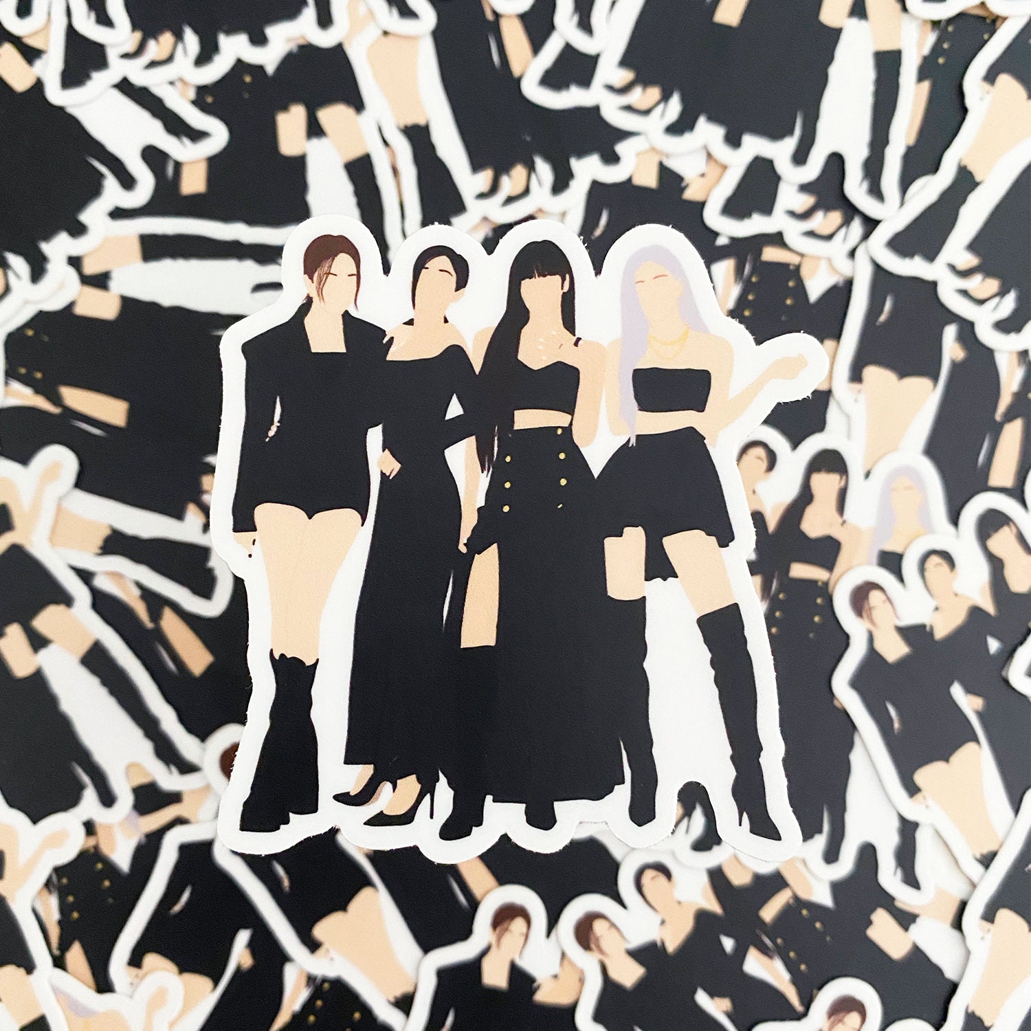 Black Pink Sticker Black Pink Vinyl Sticker Laptop | Etsy