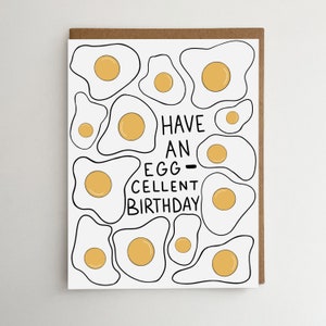 Birthday Greeting Card | Egg-cellent Birthday Greeting Card | Birthday ...