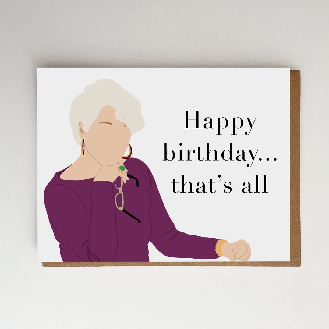 Devil Wears Prada Birthday Card: Meryl Streep Illustration - Etsy