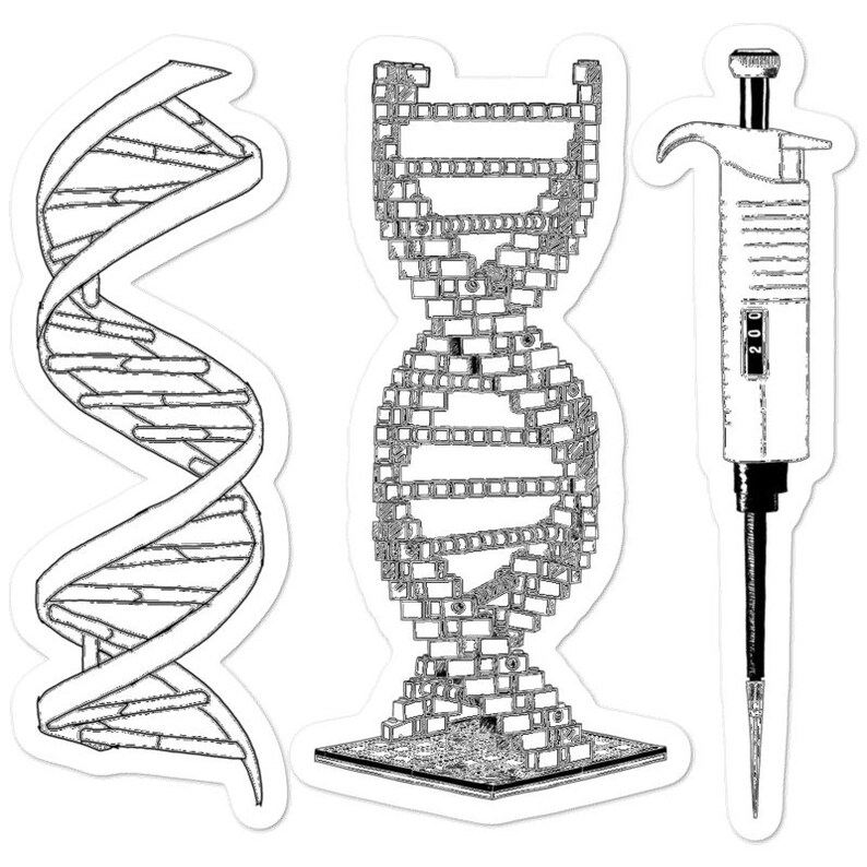 A Day in the Lab Sticker Set 12 Large - Etsy